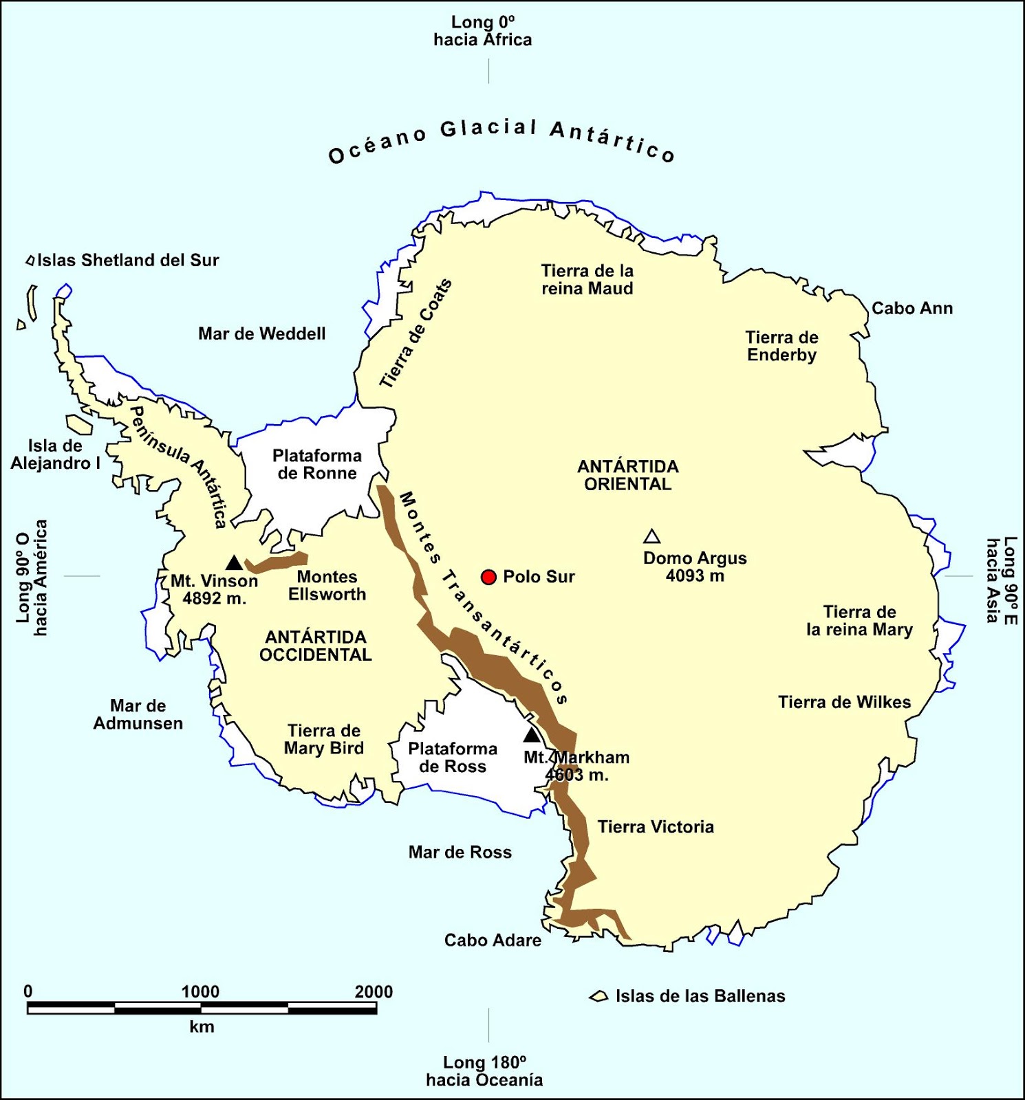 Atlas Geográfico: Antártida