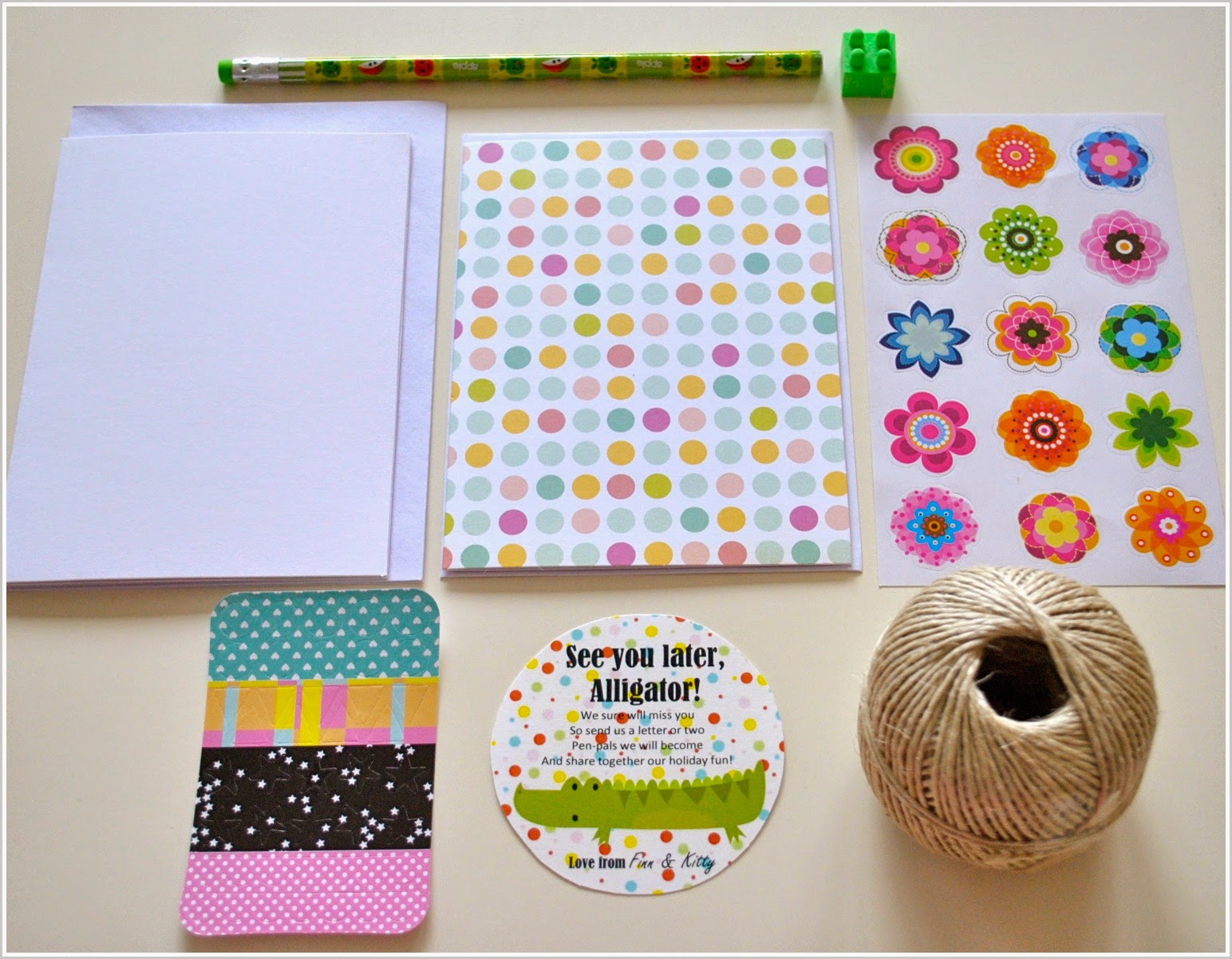 A Little Bit of Quiet: Goodbye Gift : Pen-Pal Sets (with printable)