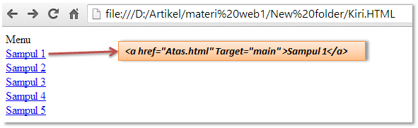 Cara Membuat Kolom atau Frame Di HTML - Sampul Ilmu