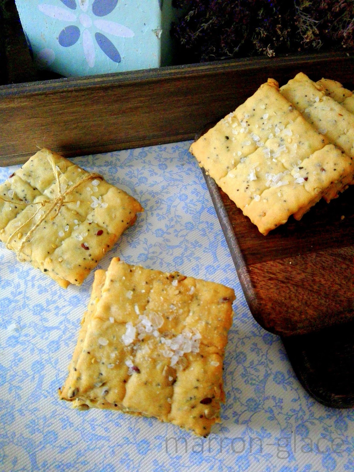 marronglacè: Galletas saladas con semillas