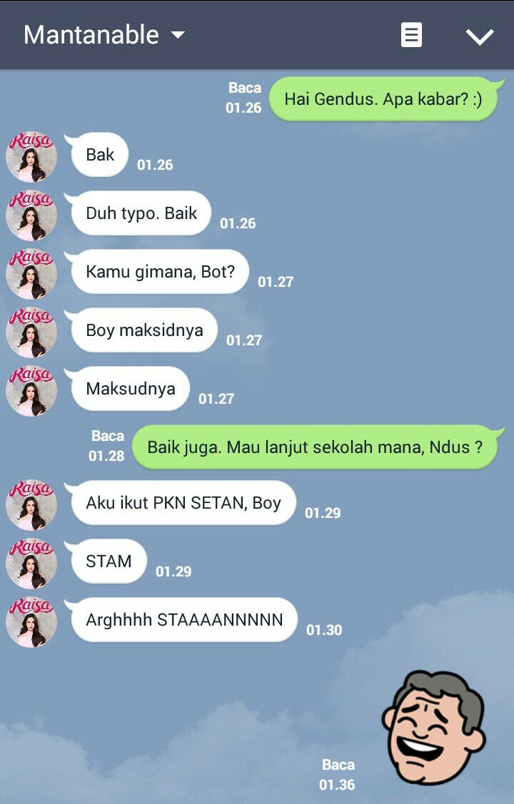 Gambar Chat Typo Paling Lucu | Gambar Kartun