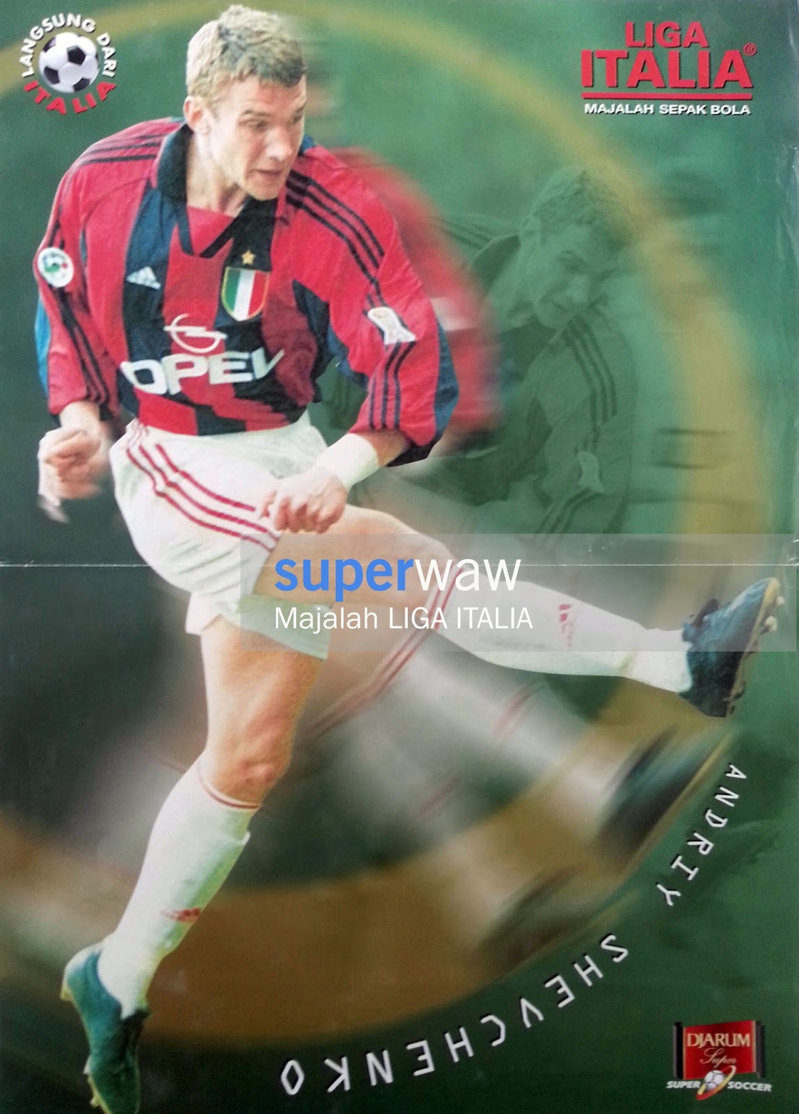 POSTER ANDRIY SHEVCHENKO (AC MILAN 1998)