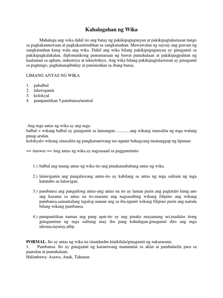 salitang balbal - philippin news collections