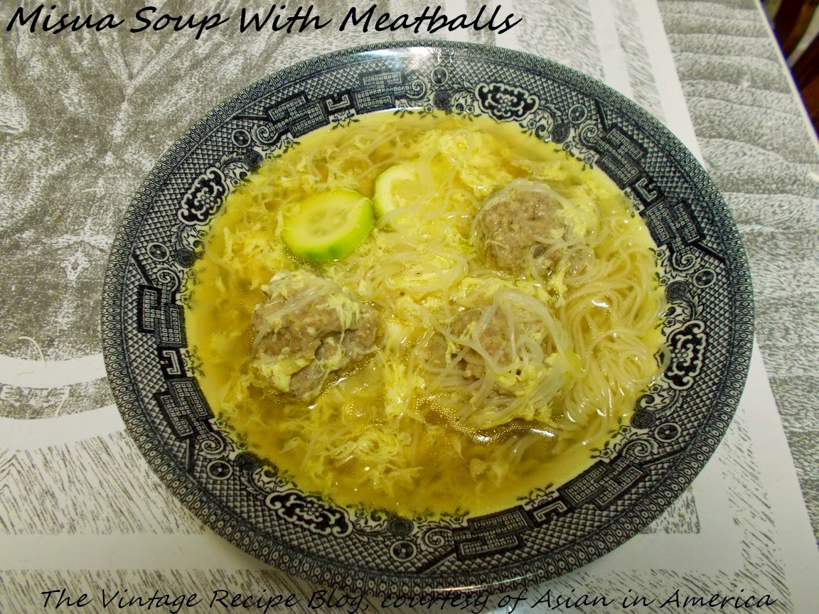 Vintage Recipe Blog: Saturday Review: Sabaw ng Misua or Misua Soup With ...