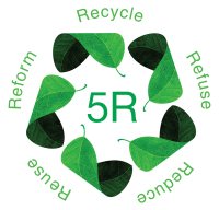 Ecología: Las 5R: reutilizar, reducir, reciclar, recuperar y reparar.