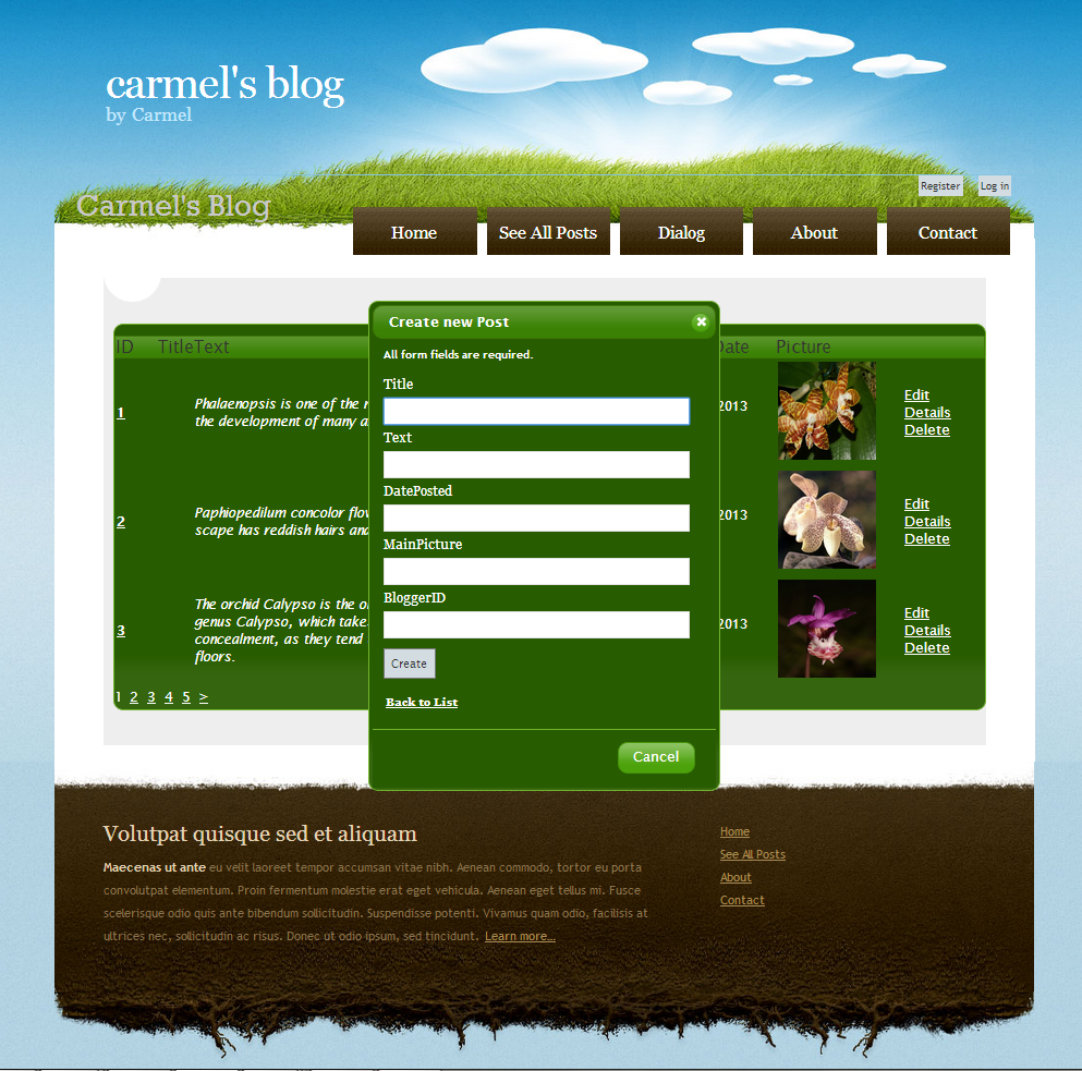 The Aspnet Mvc Club Step By Step How To Create A Modal Form Using Jquery Ui And Partial Views