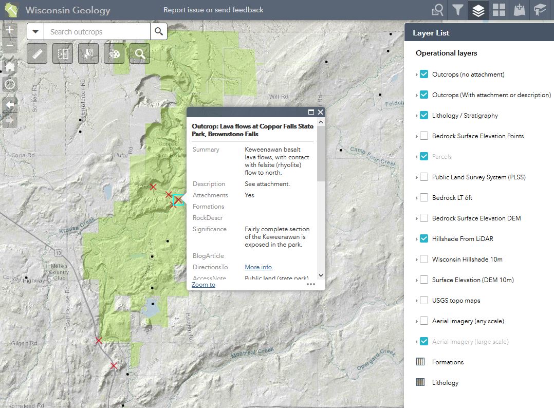 Wisconsin Geology: Interactive GIS maps