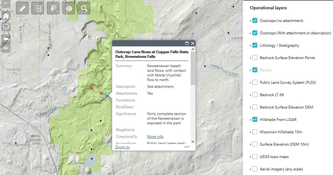 Wisconsin Geology: Interactive GIS maps