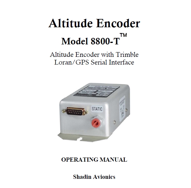 ARQUIVOS AERONÁUTICOS: Manual Altitude Encoder 8800-T