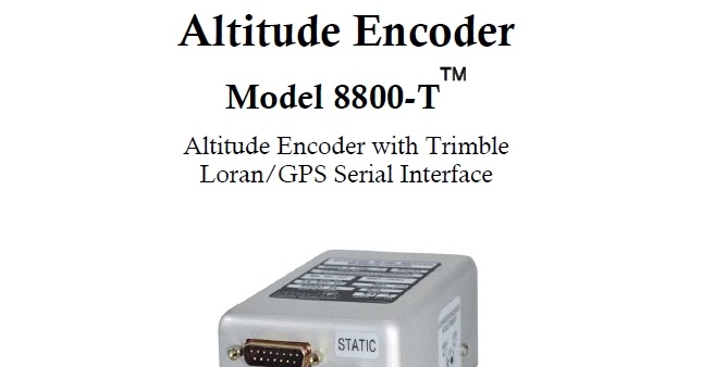 ARQUIVOS AERONÁUTICOS: Manual Altitude Encoder 8800-T