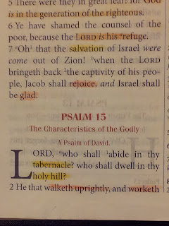 The Talbert Report: Psalm 15