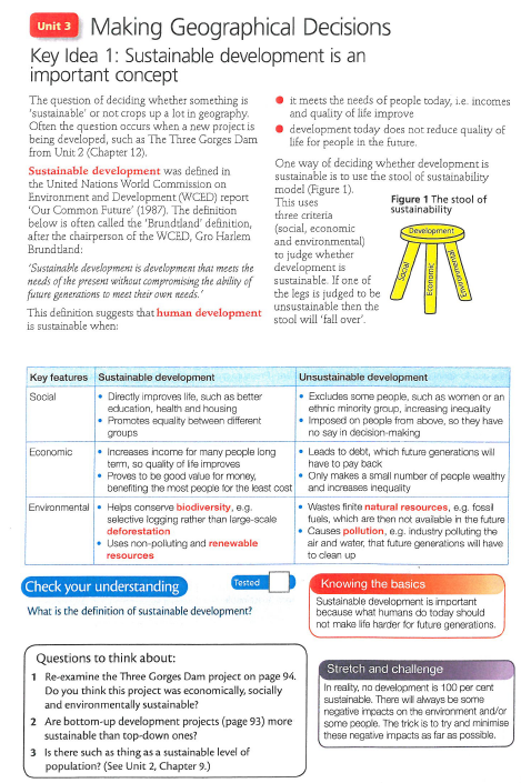 The Geography Department - GCSE Revision: Making Geographical Decisions