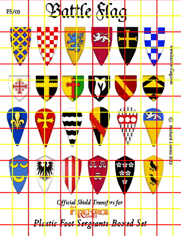 New Official Shield Transfers for Fireforge Games new Plastic Foot ...