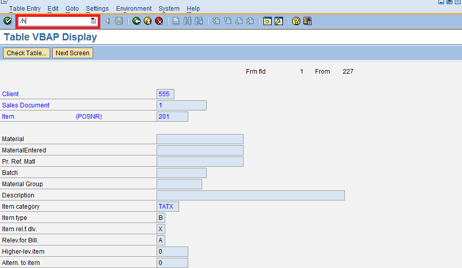 Syed Nasir: Table Entry in SAP