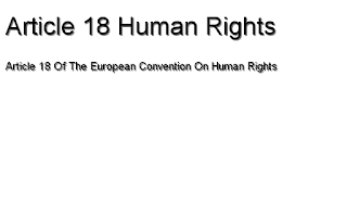 Article 18 Of The European Convention On Human Rights - Article 18 ...