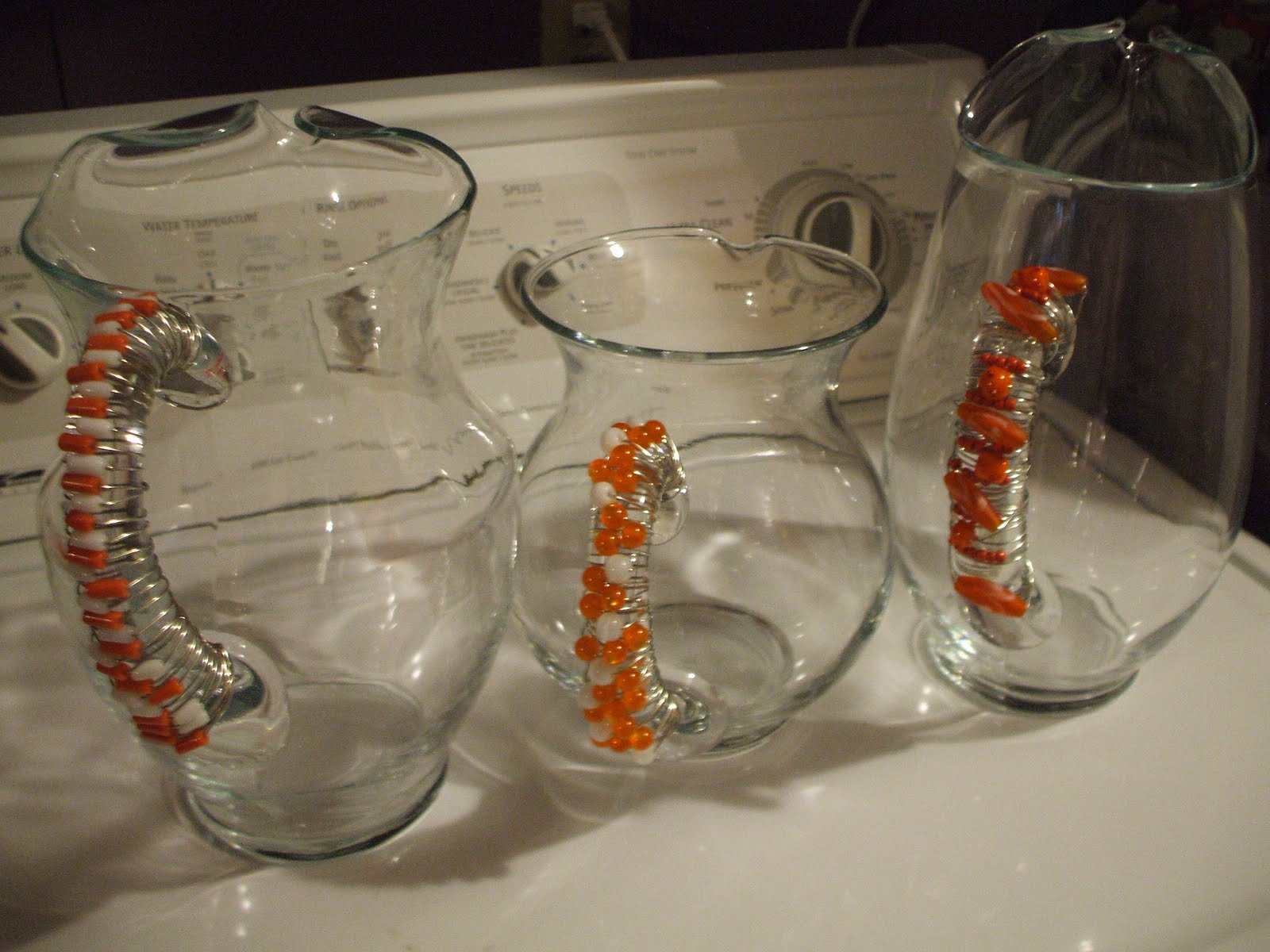 Gray Cardigan: Beaded Pitchers & Individual Cupcake Holders