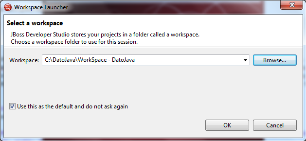 Dato Java: Crear un WorkSpace en Eclipse/JBoss Developer Studio. Tip.