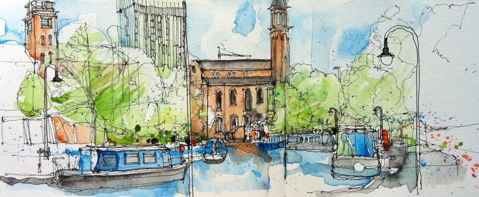 Simone Ridyard : Urban sketching in Castlefield, Manchester