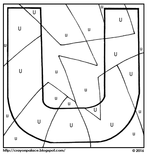 Crayon Palace: Color by Letter Uu