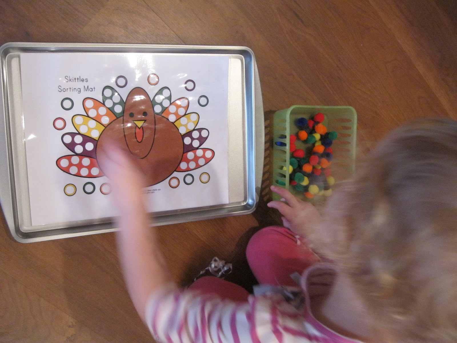 Montessori Messy: Pom Pom Turkey (and Magnets)