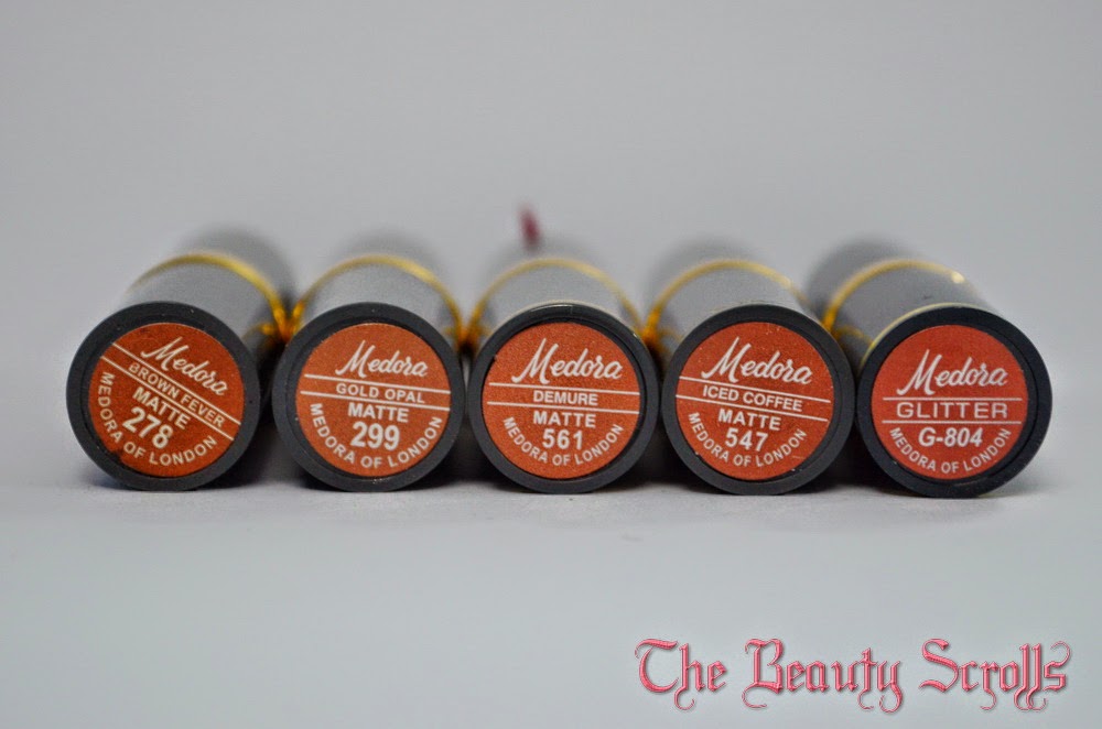 The Beauty Scrolls: Medora Of London Lipstick Collection - Review And ...