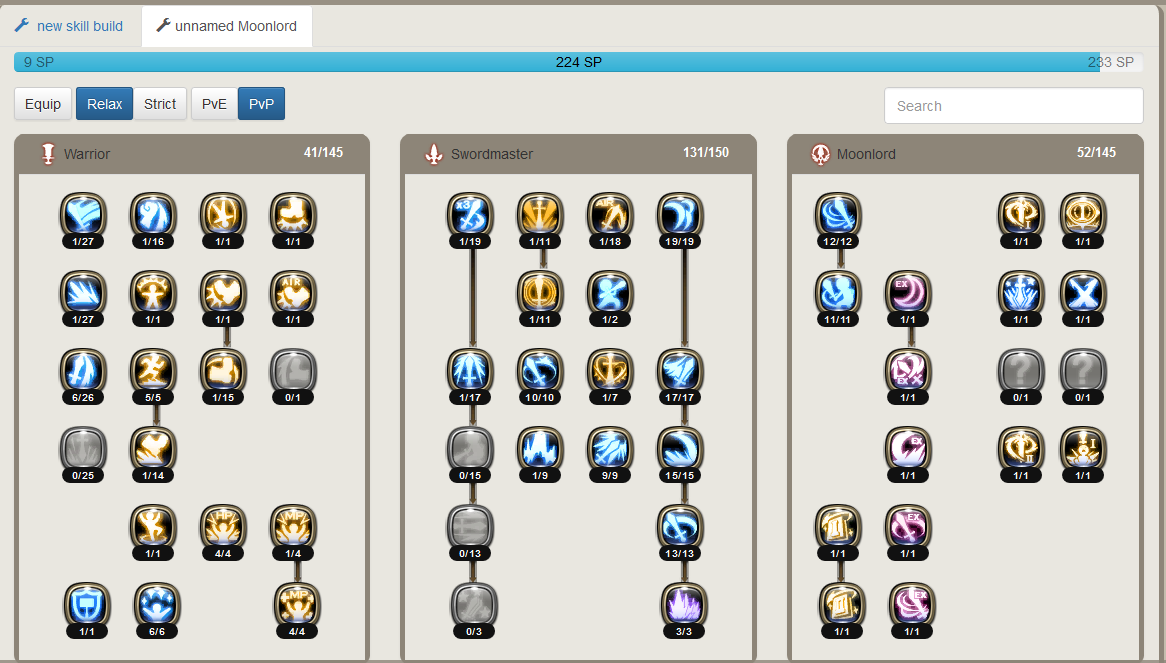 Mr.Ooy404: skill build awakening lunar knight cap 93 dagon nest ina