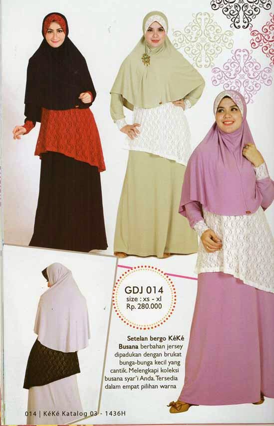 GDJ 014 Gamis wanita - Toko Busana Muslim | Keke Collection