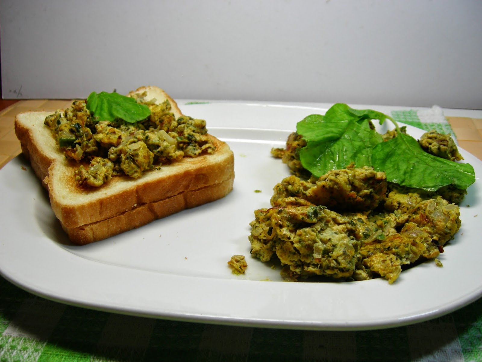 Simply Cooking and Health: Vegetable Pulp Flat Bread - Fried egg with ...