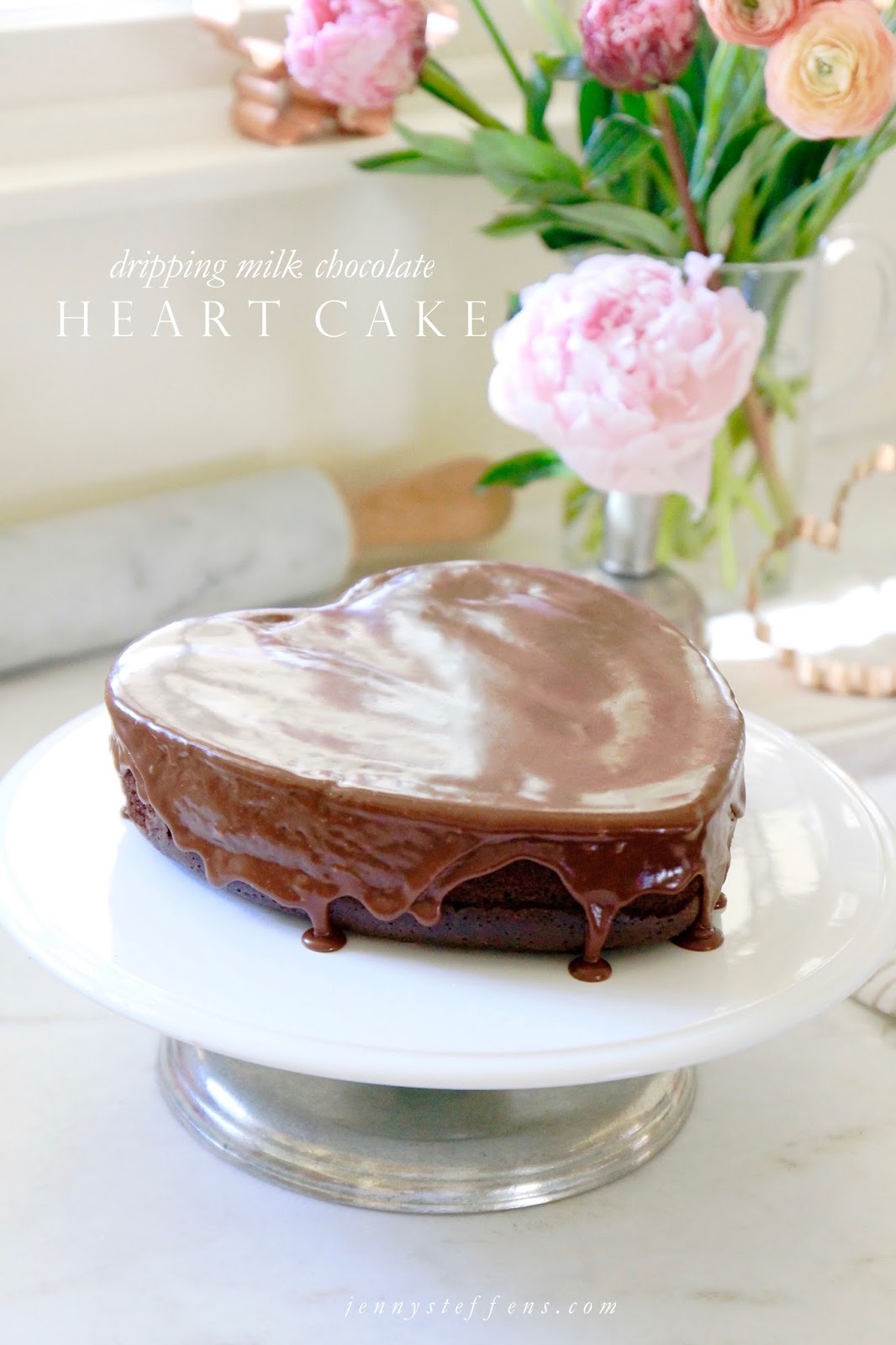 Dripping Milk Chocolate Heart Cake – Jenny Steffens Hobick