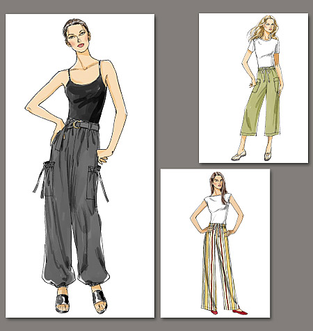 Coco's Loft: Vogue 8584 Loose fitting pants - polka dots!