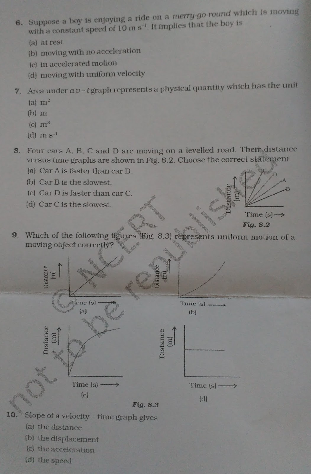 APS, Golconda | Priyanka Gupta: class -9 / physics / extra questions