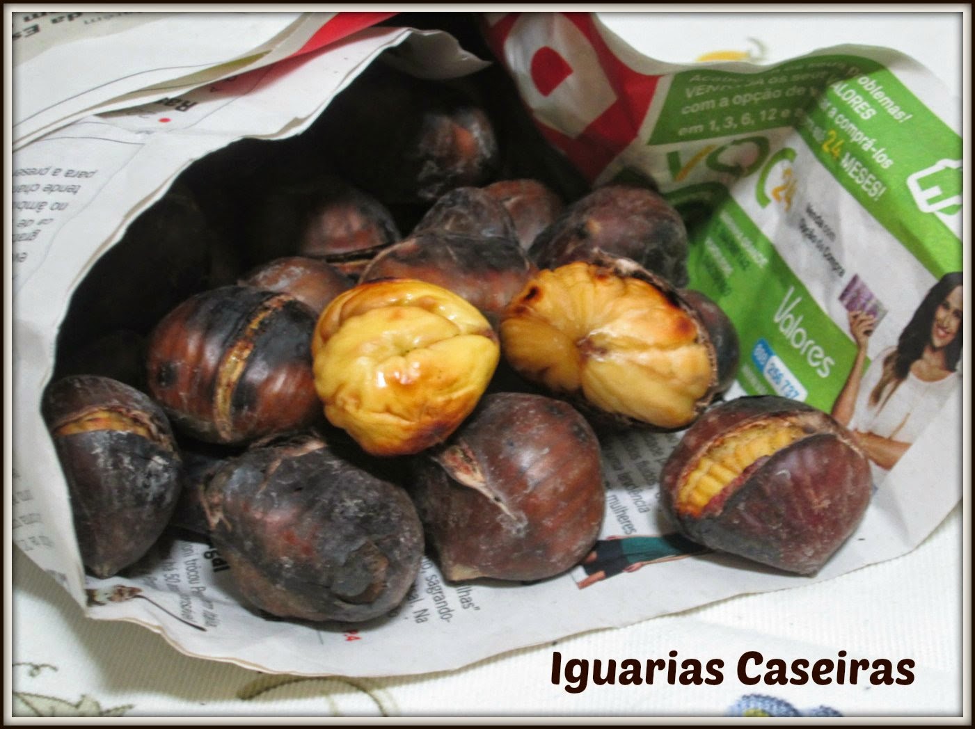 Iguarias Caseiras: Castanha assada na "Panela Velha"