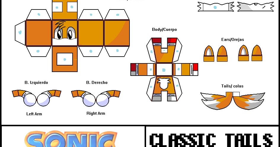 Classic Tails (papercraft #15/ Sonic the hedgehog)