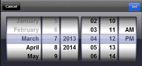 On the way: Date & Calendar Control or Picker for Mobile applications
