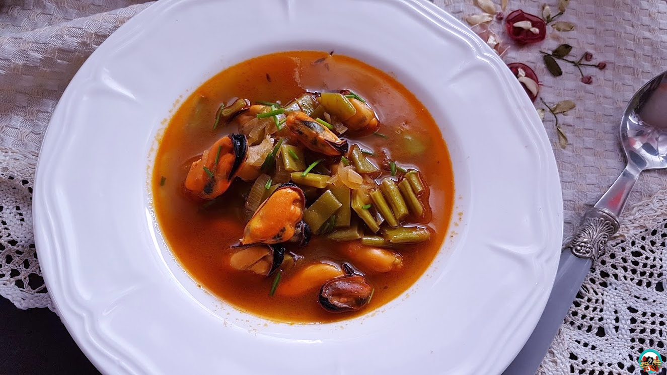 Guiso de mejillones y judías verdes - ¡Huele Bien!