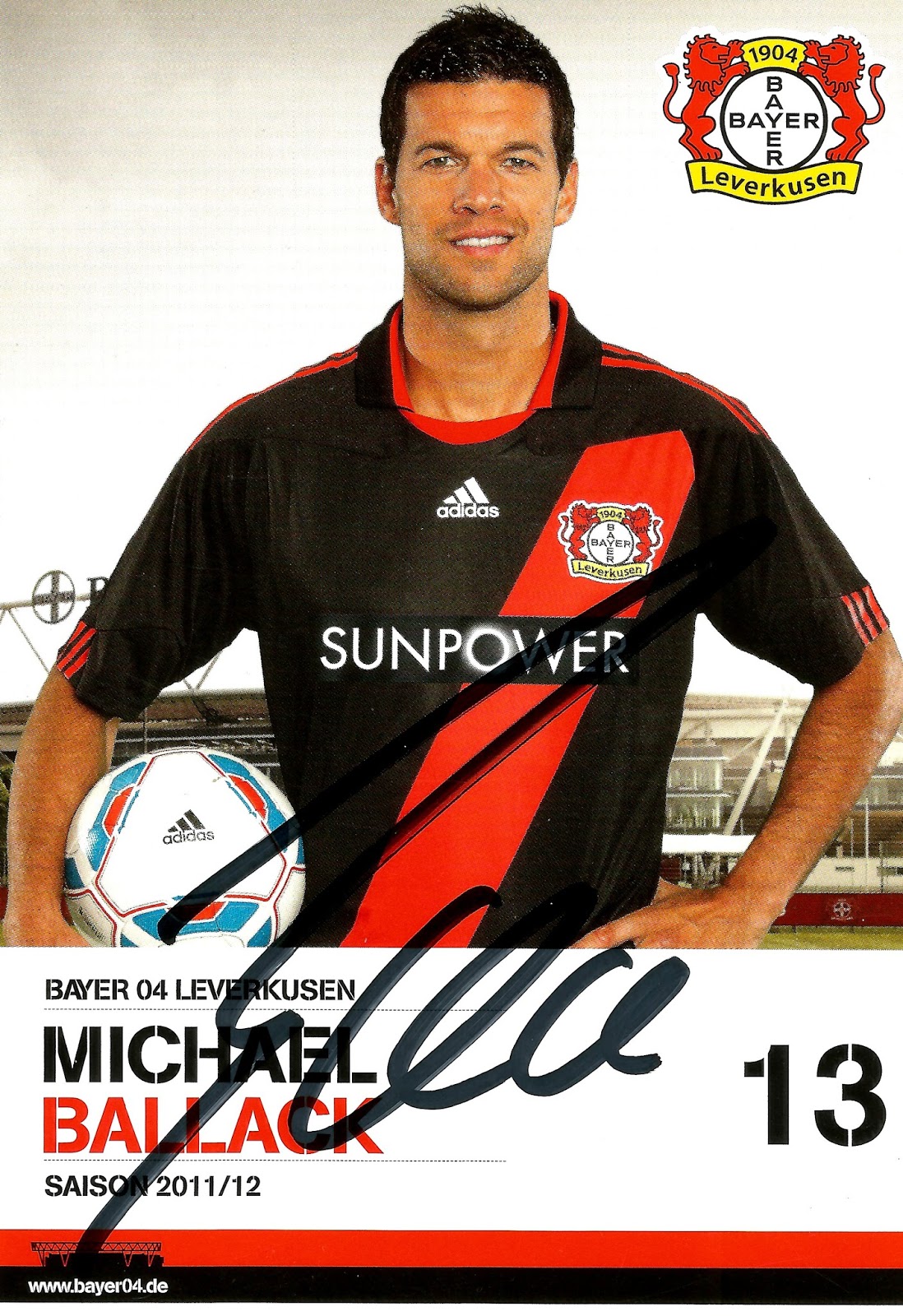 Autografy Bartka : Michael Ballack