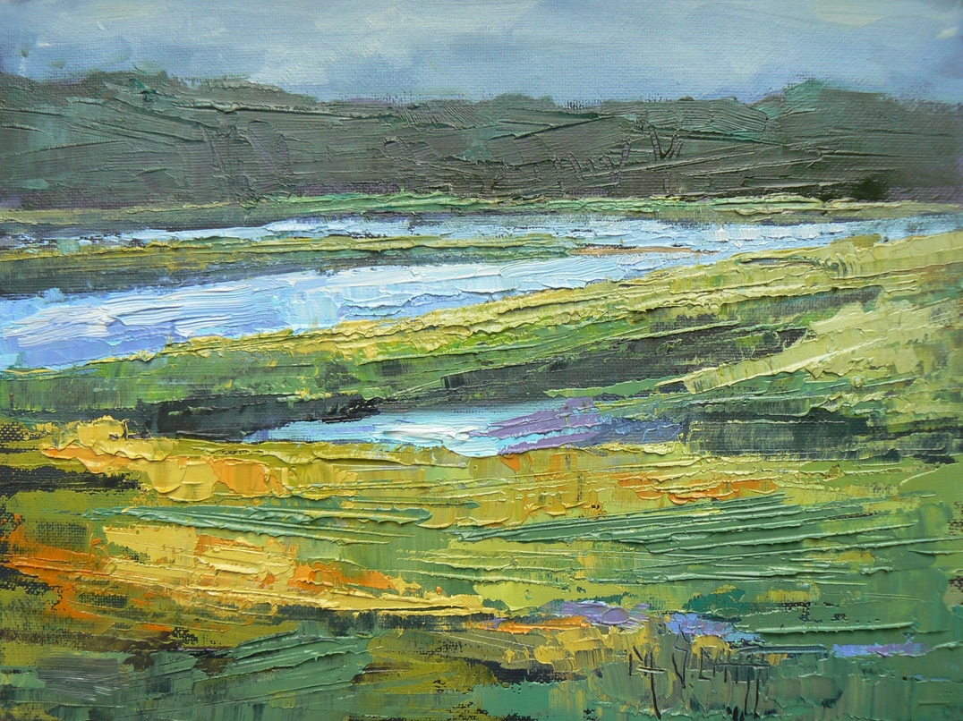 CAROL SCHIFF DAILY PAINTING STUDIO: Small Landscape Painting | Marsh ...