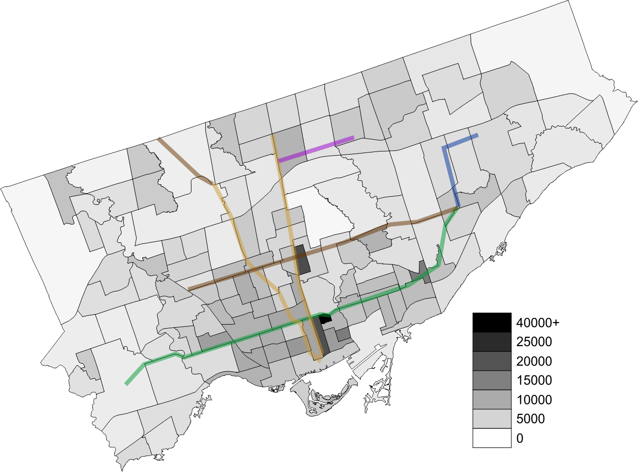 Ming's Coding Blog: Population Density Map for Toronto by Neighbourhood ...