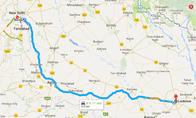 Travel - On Road from Noida to Lucknow