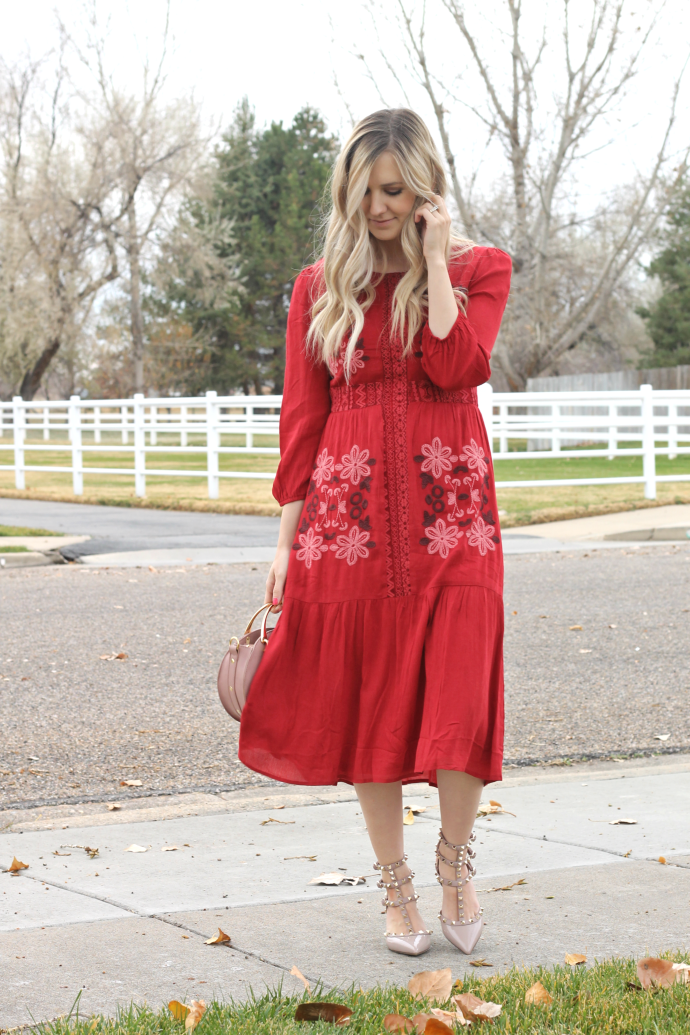 .a pretty red dress. - Stripes in Bloom
