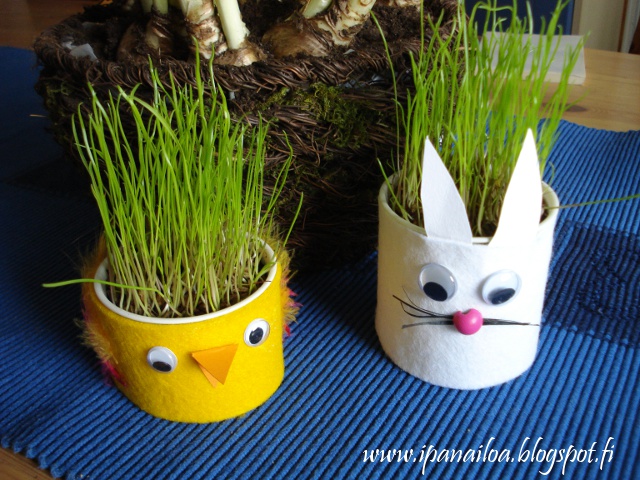 askartelua: Rairuohokippoja - pupu ja tipu