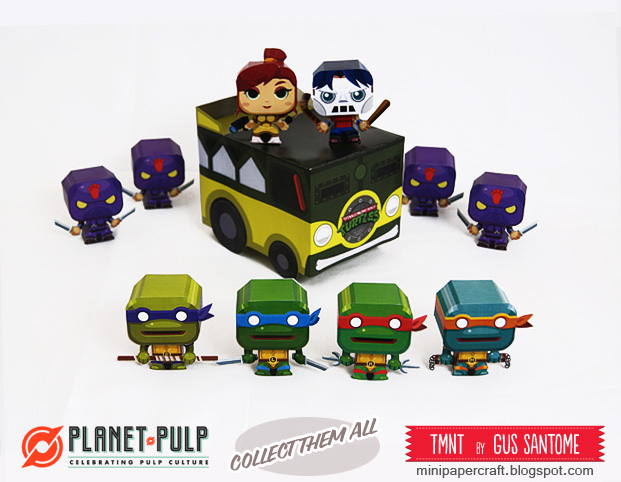 Mini TMNT Van, April & Casey Papercraft | Papercraft Paradise ...
