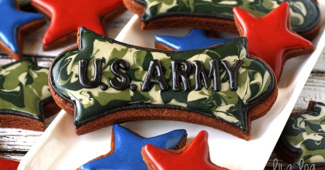 Easy Camouflage Cookies