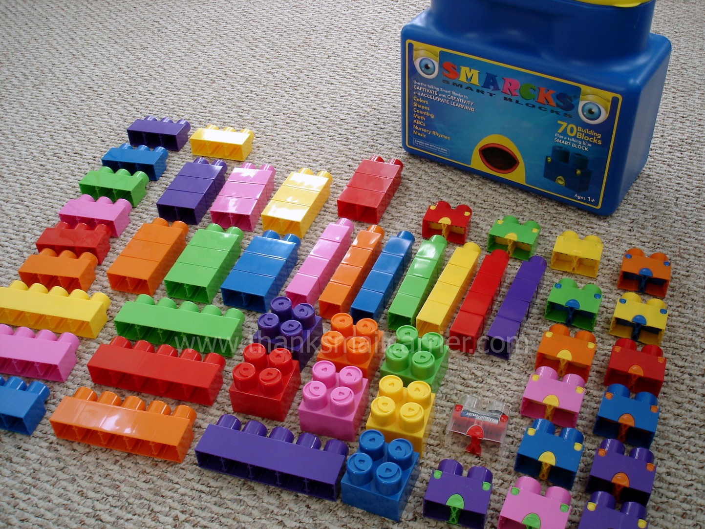 Toys, Hobbies 70 PIECE BUILDING SMARCKS SMART BLOCKS WITH ONE BLUE ...