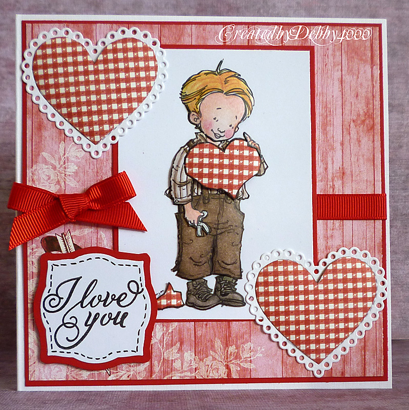 A Scrapjourney: Doily Heart Boy