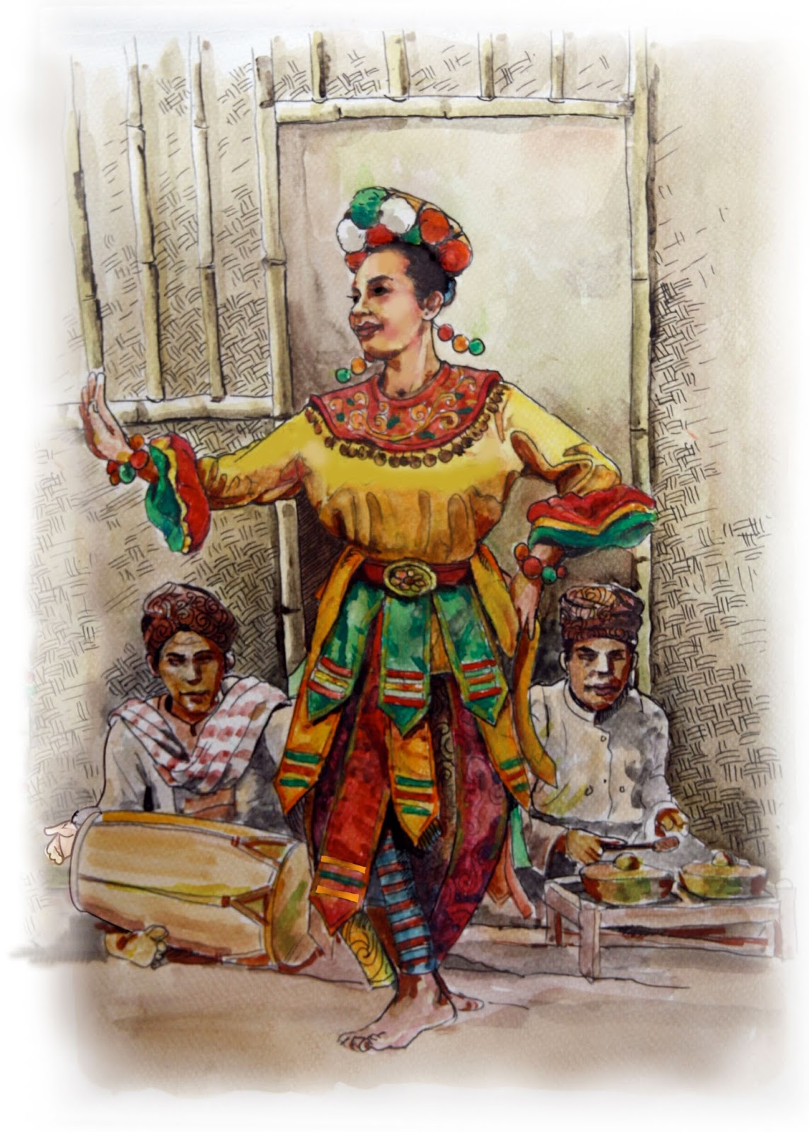 jatmika sketch & drawing: tari topeng betawi