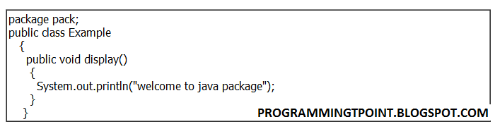 ProgramMingTpoint: Java Package