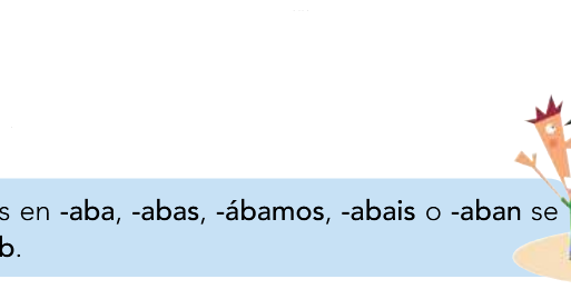 Las TIC en Primaria: VERBOS TERMINADOS EN -ABA, -ABAS...