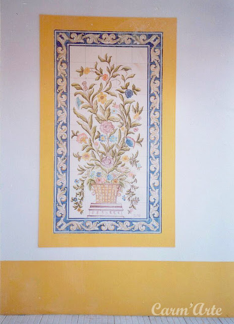 Carm'Arte: Painéis de azulejos florais