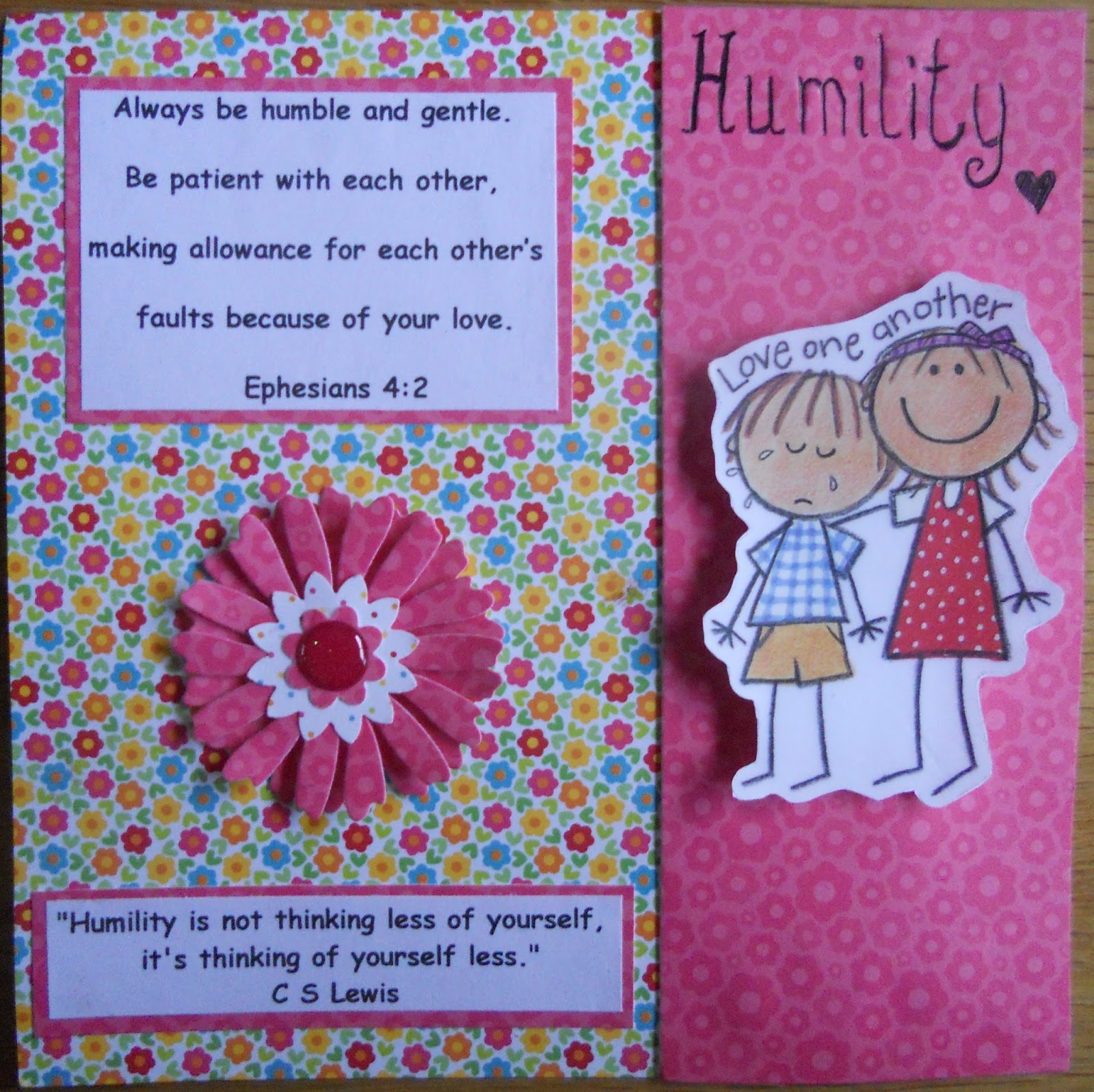 A Pinch of Papercraft: GloryArt Scripture Challenge # 16 HUMILITY
